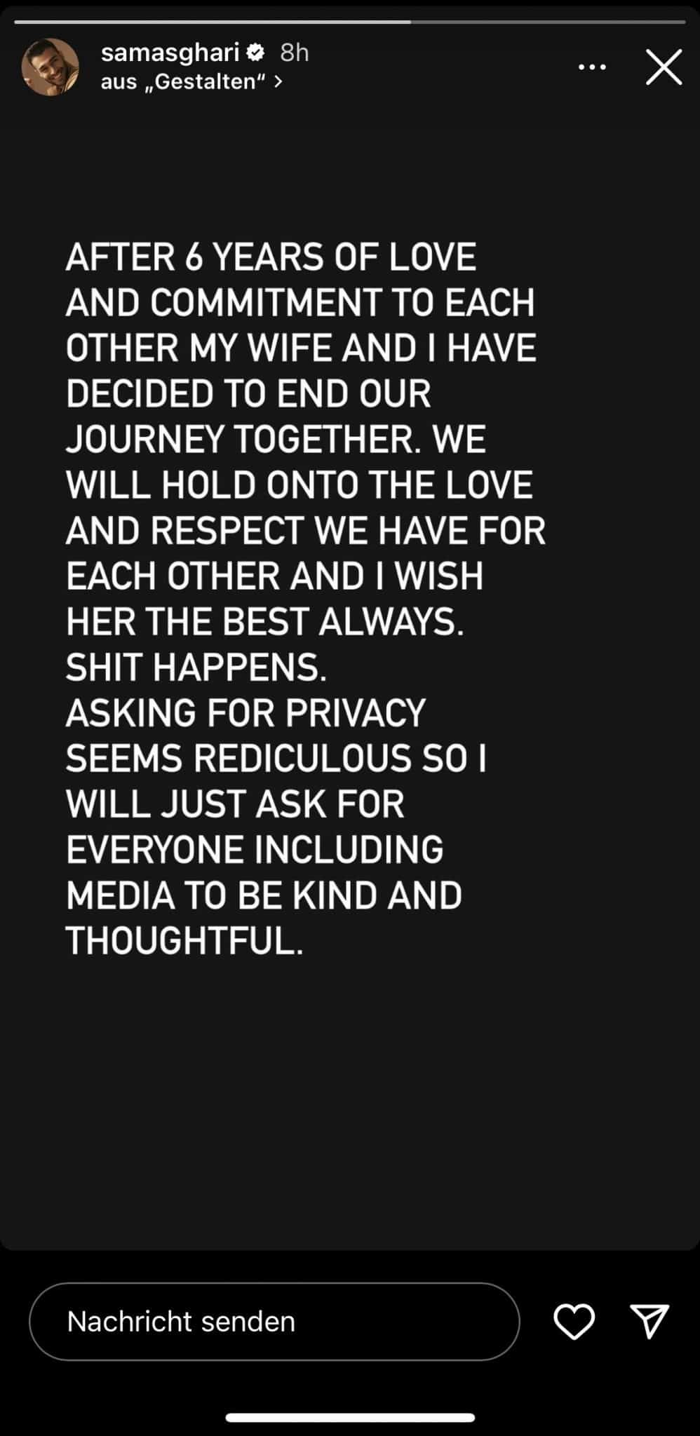 "Shit Happens": Sam Asghari teilt erstes Statement zur Scheidung von ...